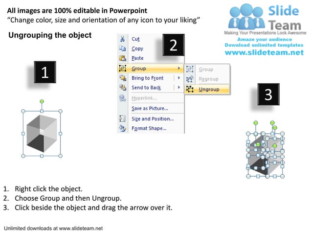 How to create built 3 d cubes stacked in semicircle powerpoint slides and ppt diagram ...