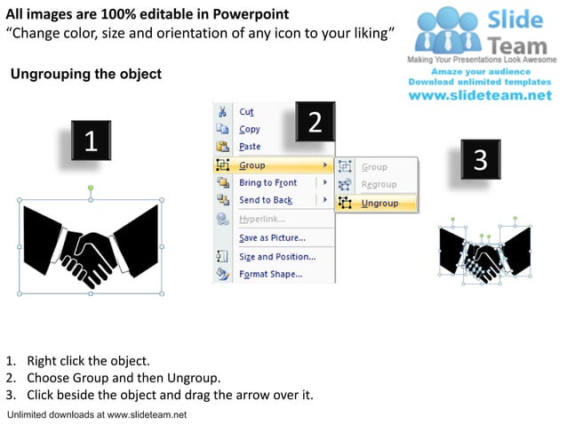 How to create business handshake power point slides and ppt diagram ...