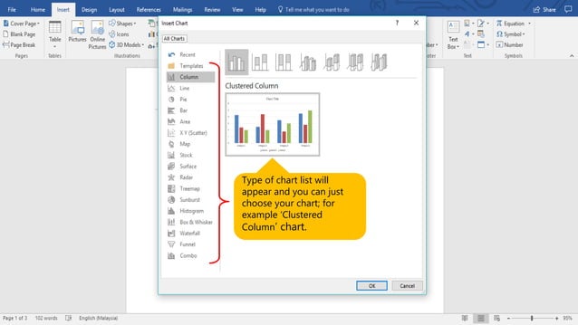 How to create charts in word 2016 | PPTX