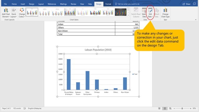 How to create charts in word 2016