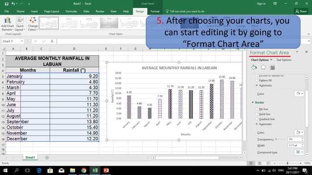How to create chart using excel | PPT How to create chart using excel | PPT