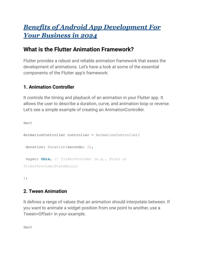 How To Create Custom Animations In Flutter A Step By Step Guidepdf
