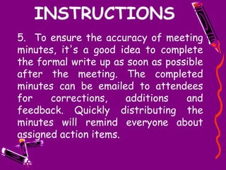 How to create effective meeting minutes | PPTX