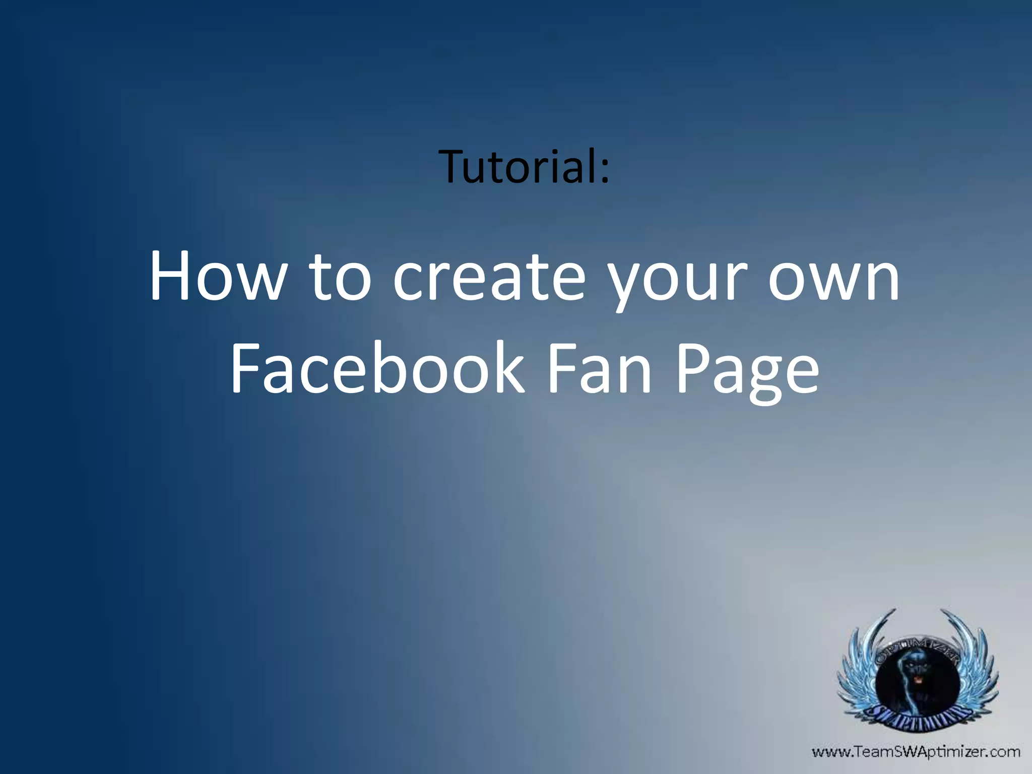 How to Create Facebook Page | PPT