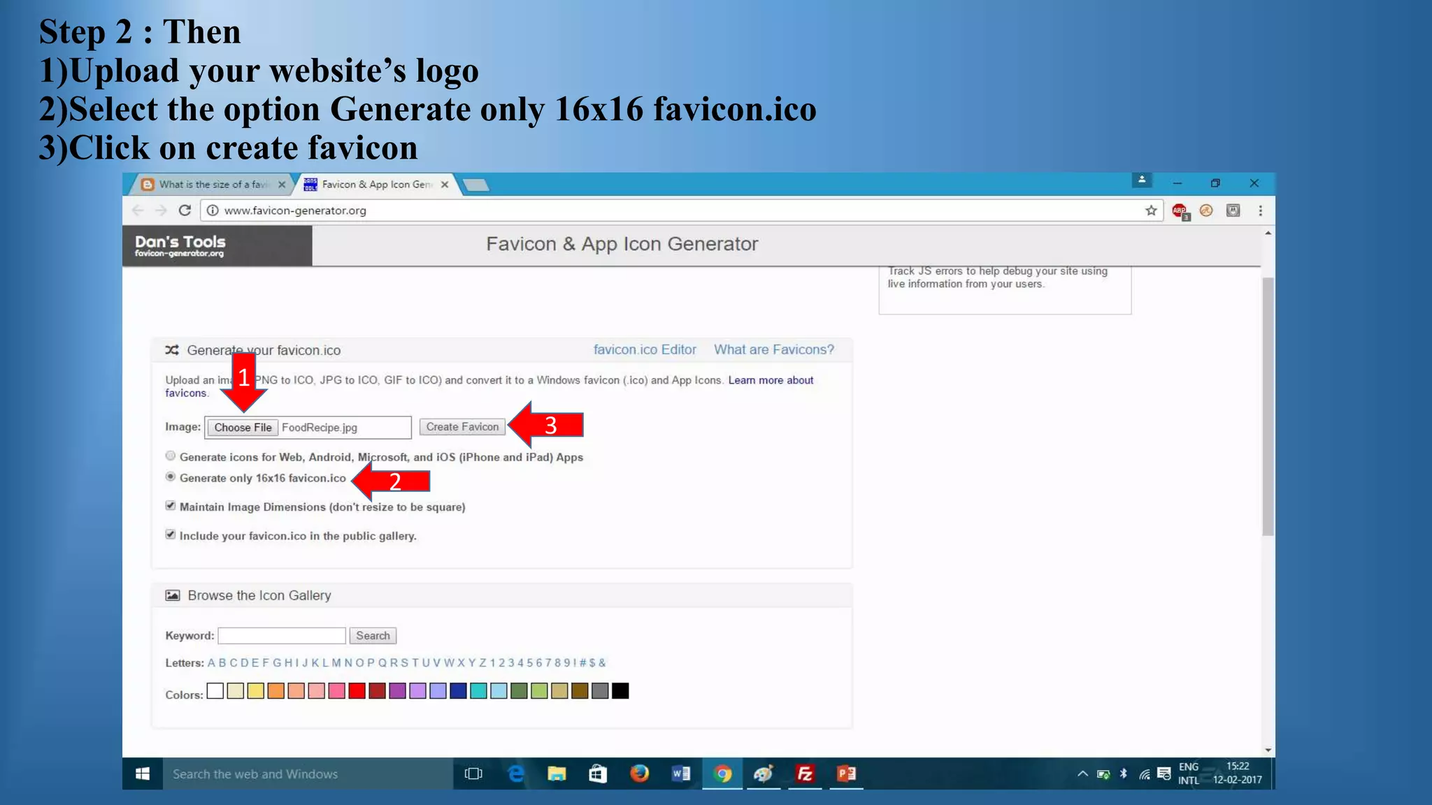 How to create favicon | PPT