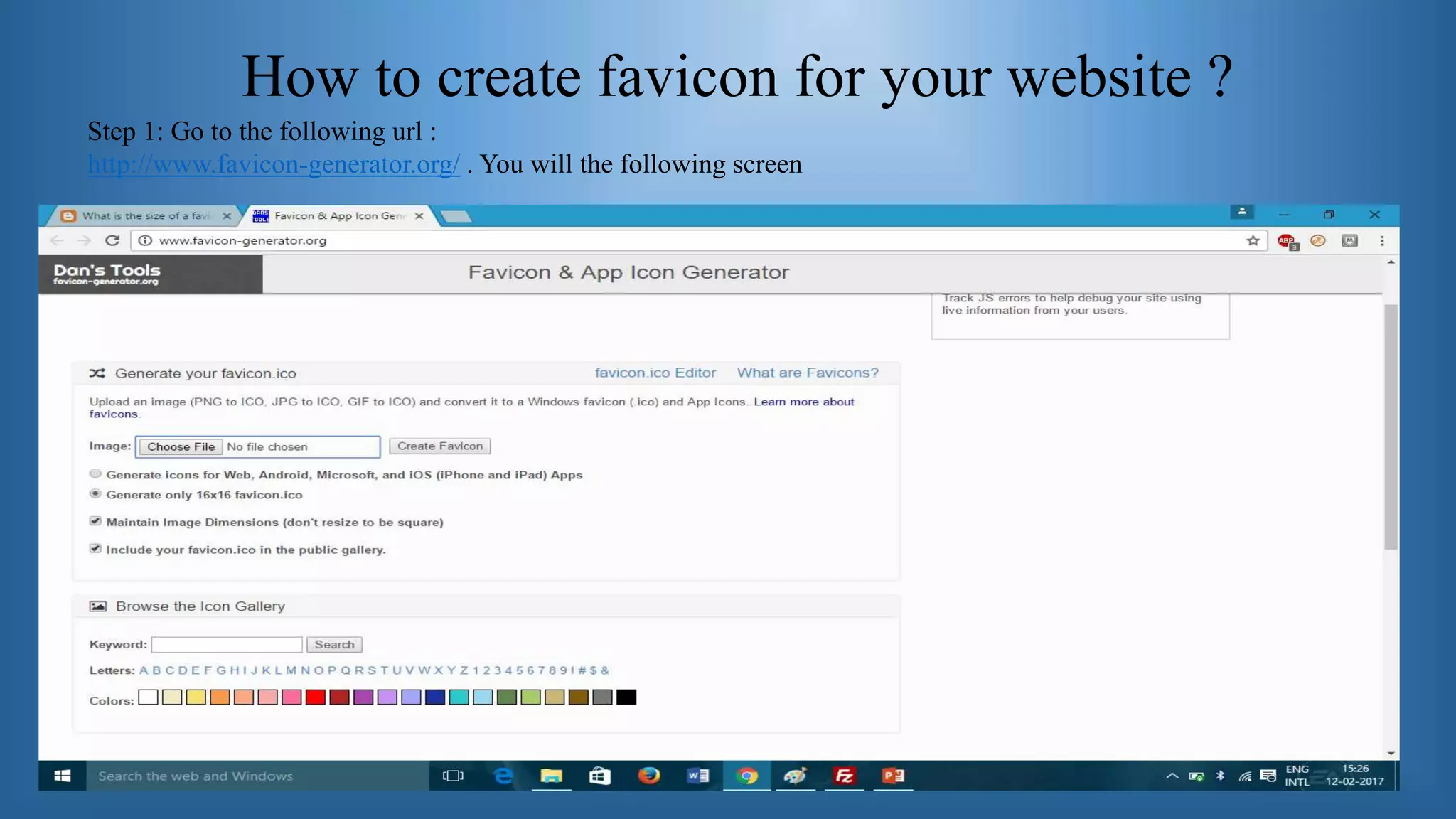 How to create favicon | PPTX