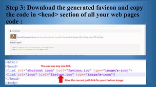 How to create favicon | PPTX