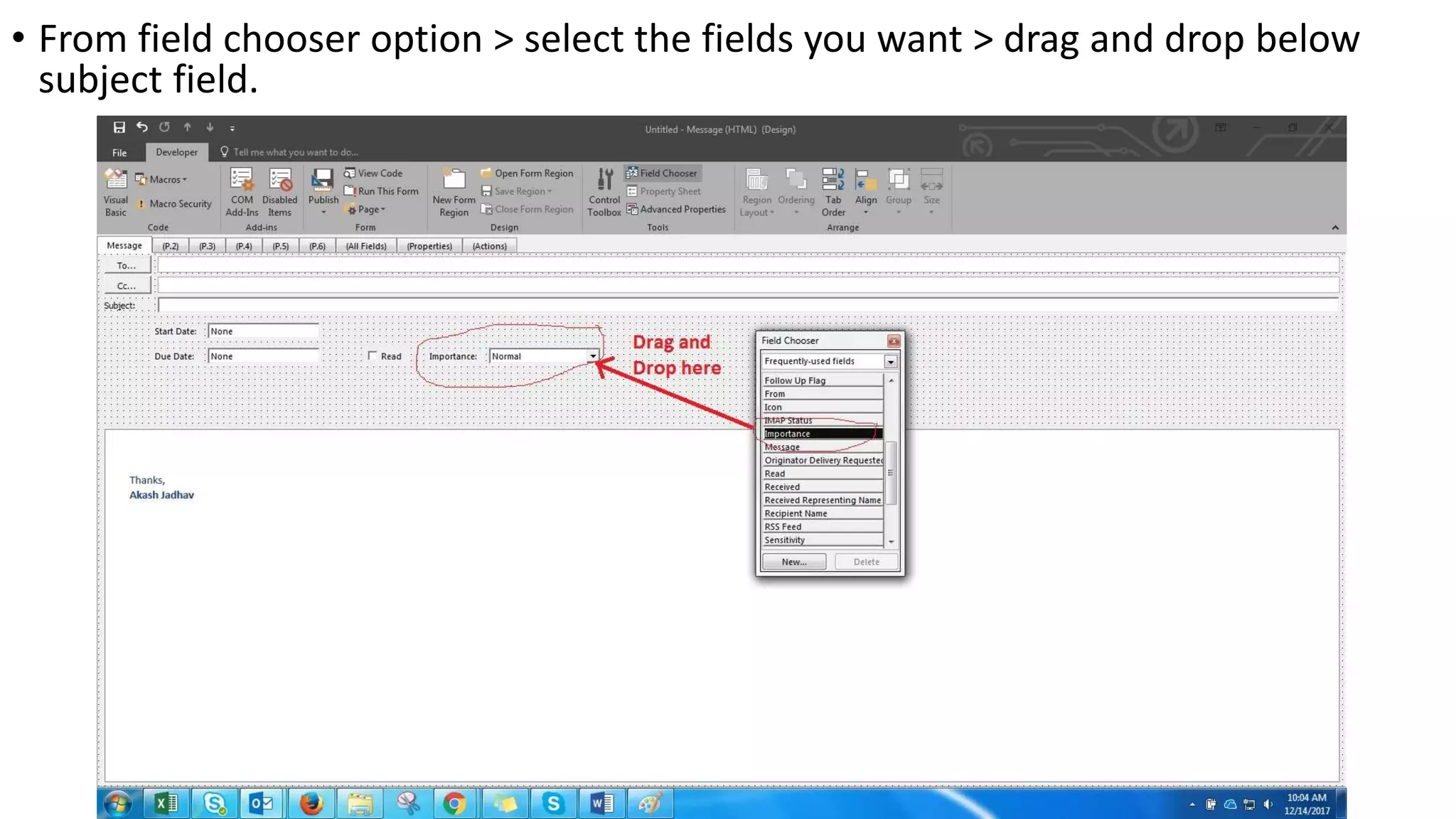 How to create Outlook Form with example | PPTX
