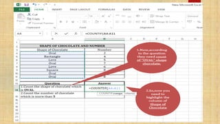 How to create formula using countif function | PPT