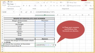 How to create formula using countif function | PPT