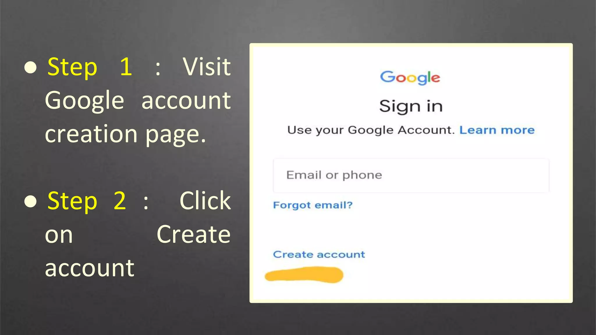 How to create gmail account | PPTX