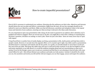 How To Create Impactful Presentation | PPT