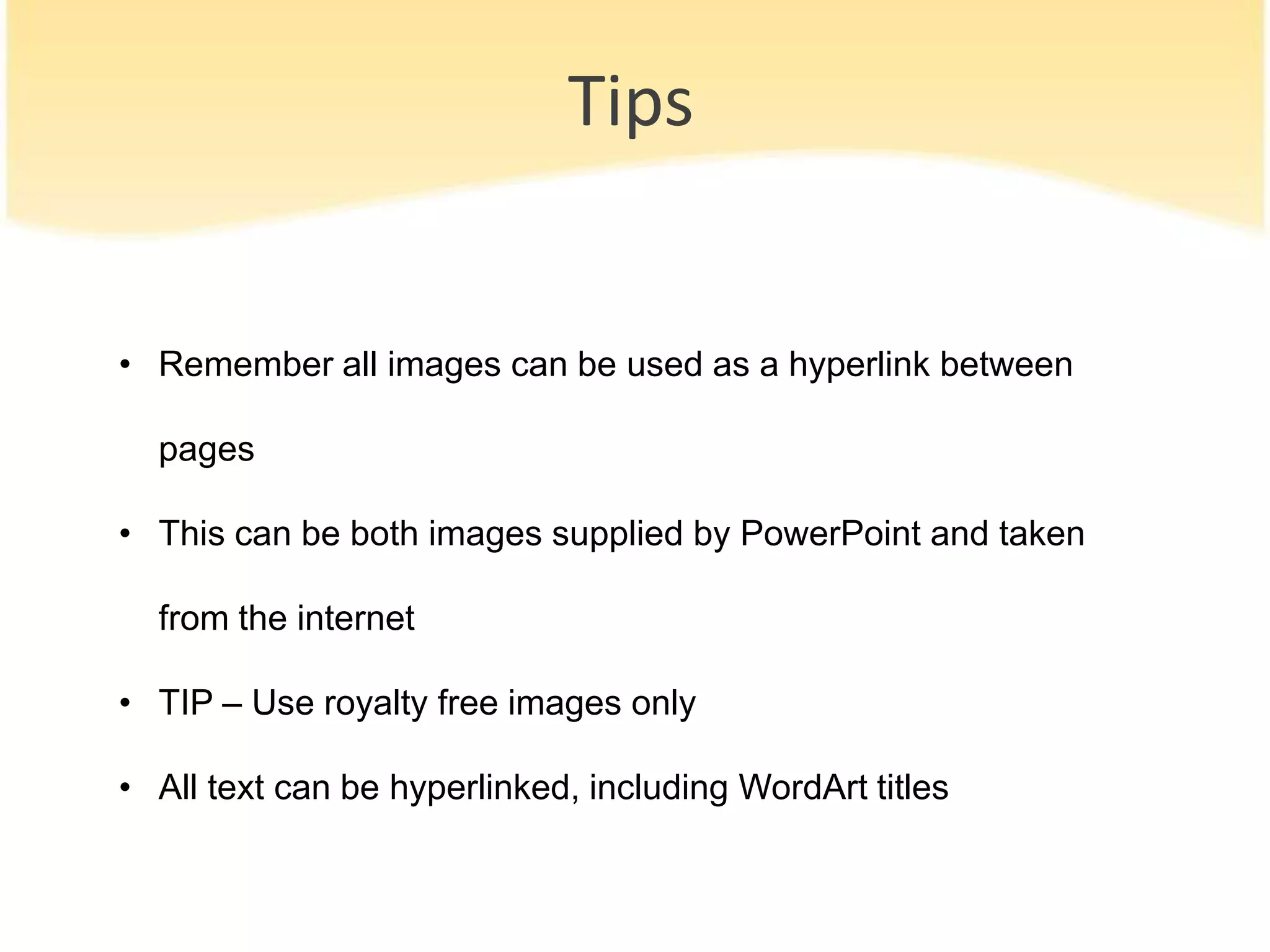 How to create internal hyperlinks | PPT