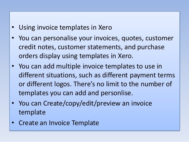 How to create invoice in xero | PPTX