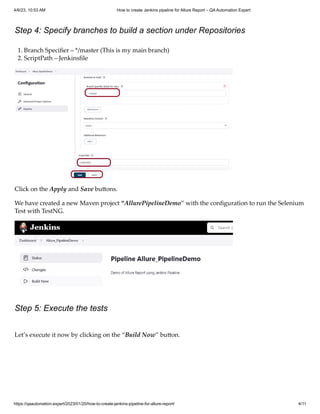 How to create Jenkins pipeline for Allure Report – QA Automation Expert.pdf