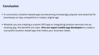 How to Create a Location-Based App | PPTX