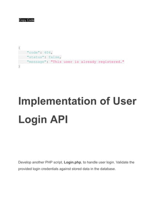 How to Create Login and Registration API in PHP.pdf
