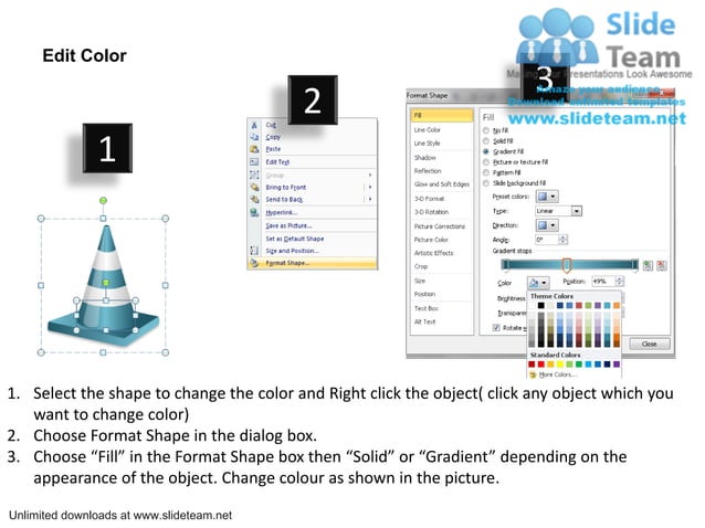 How to create make colorful traffic cones power point images | PDF