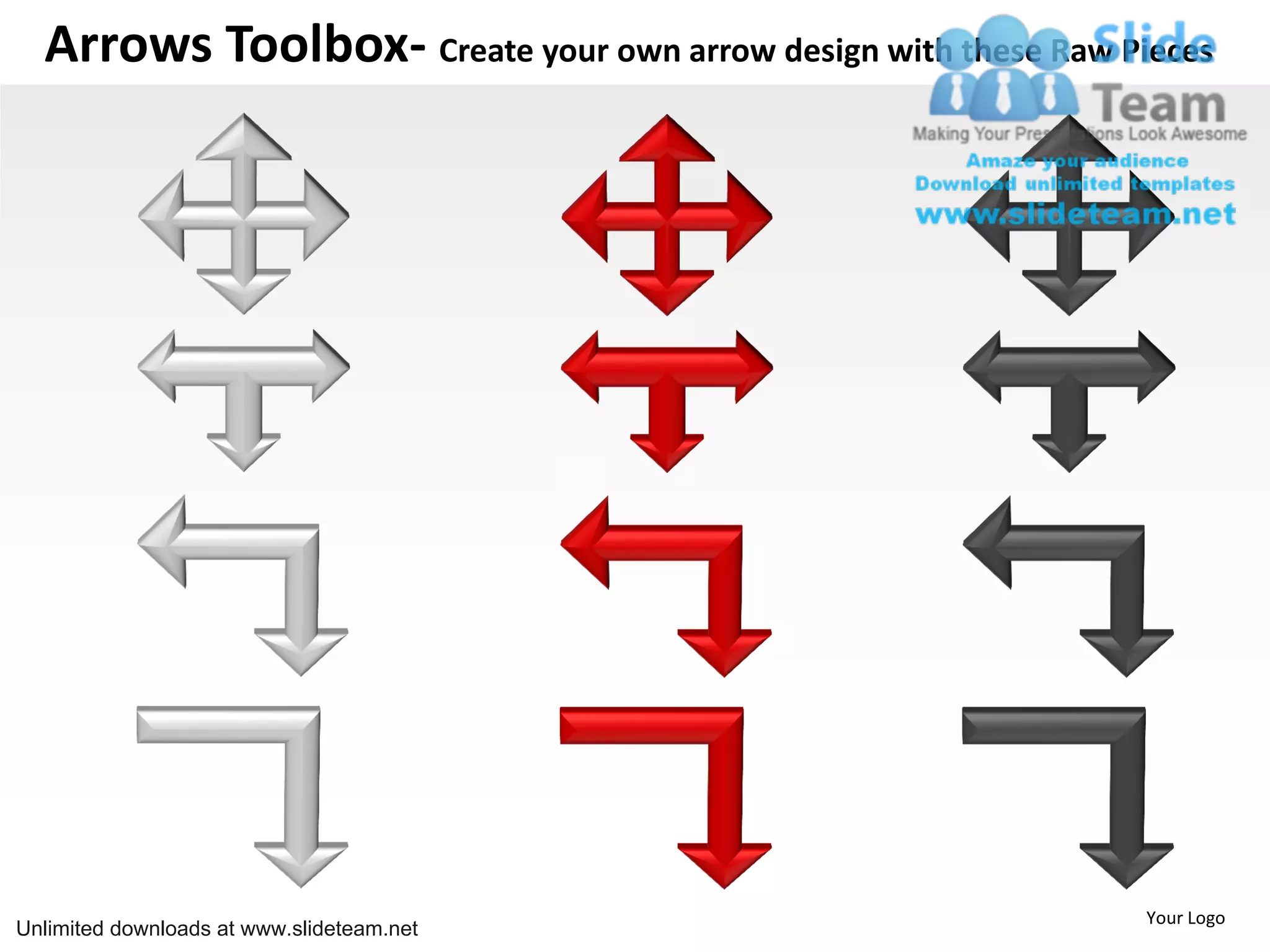 How to create make construction arrows toolbox power point slides and ...