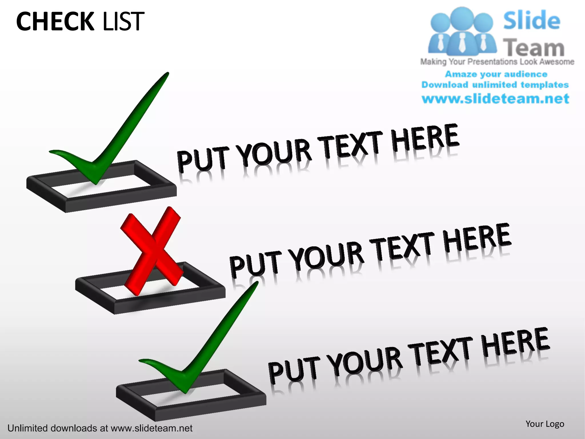 How to create make decision check list mark power point slides and ppt ...