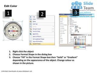 How to create make direction compass 2 power point slides and ppt ...