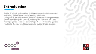 How to Create & Manage Online Courses in Odoo 18 eLearning | PPTX