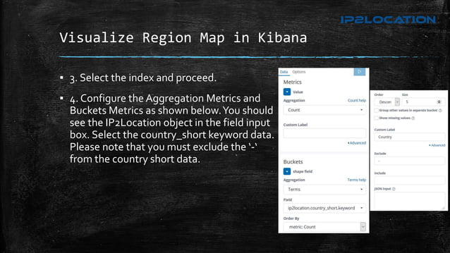 How to create map visualization in kibana using ip2location | PPTX | Technology & Computing