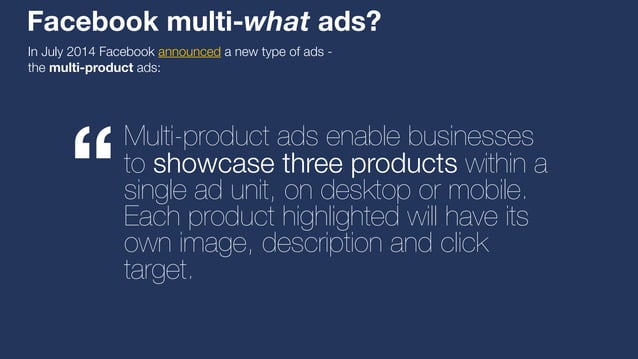 How to Create Multi-Product Ads With Facebook Power Editor | PPT