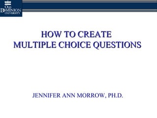 Howtocreatemultiplechoicequestions | PPT