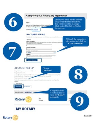 How to create my rotary account | PDF