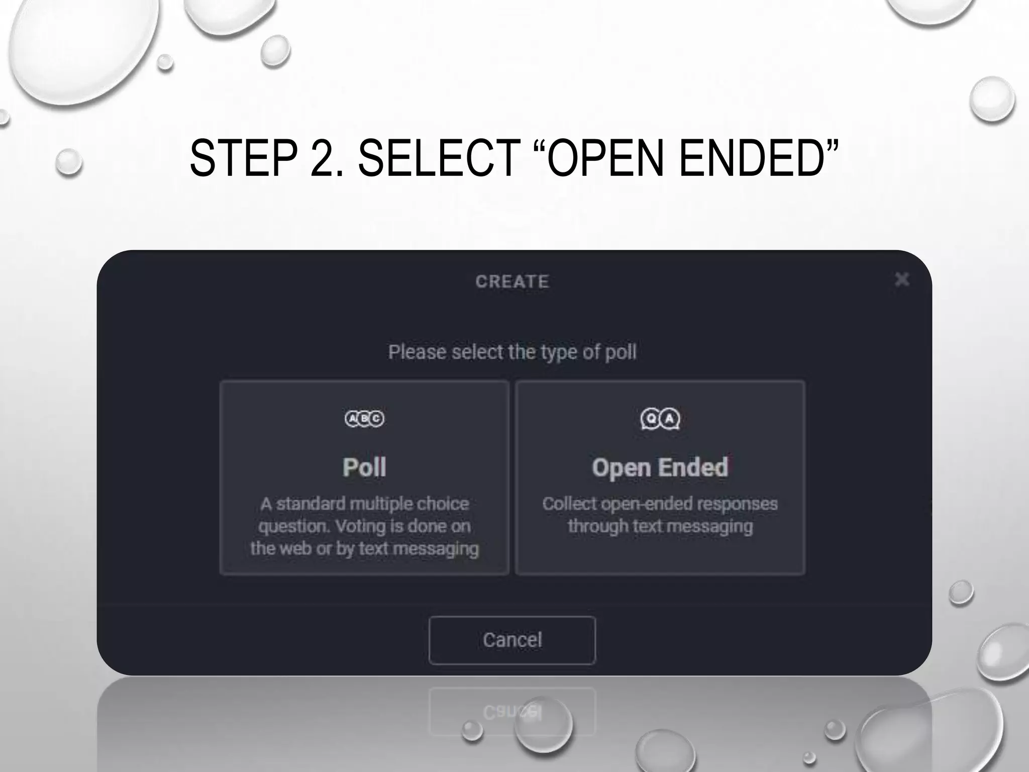 How to create open-ended questions with Swift Polling? | PPTX