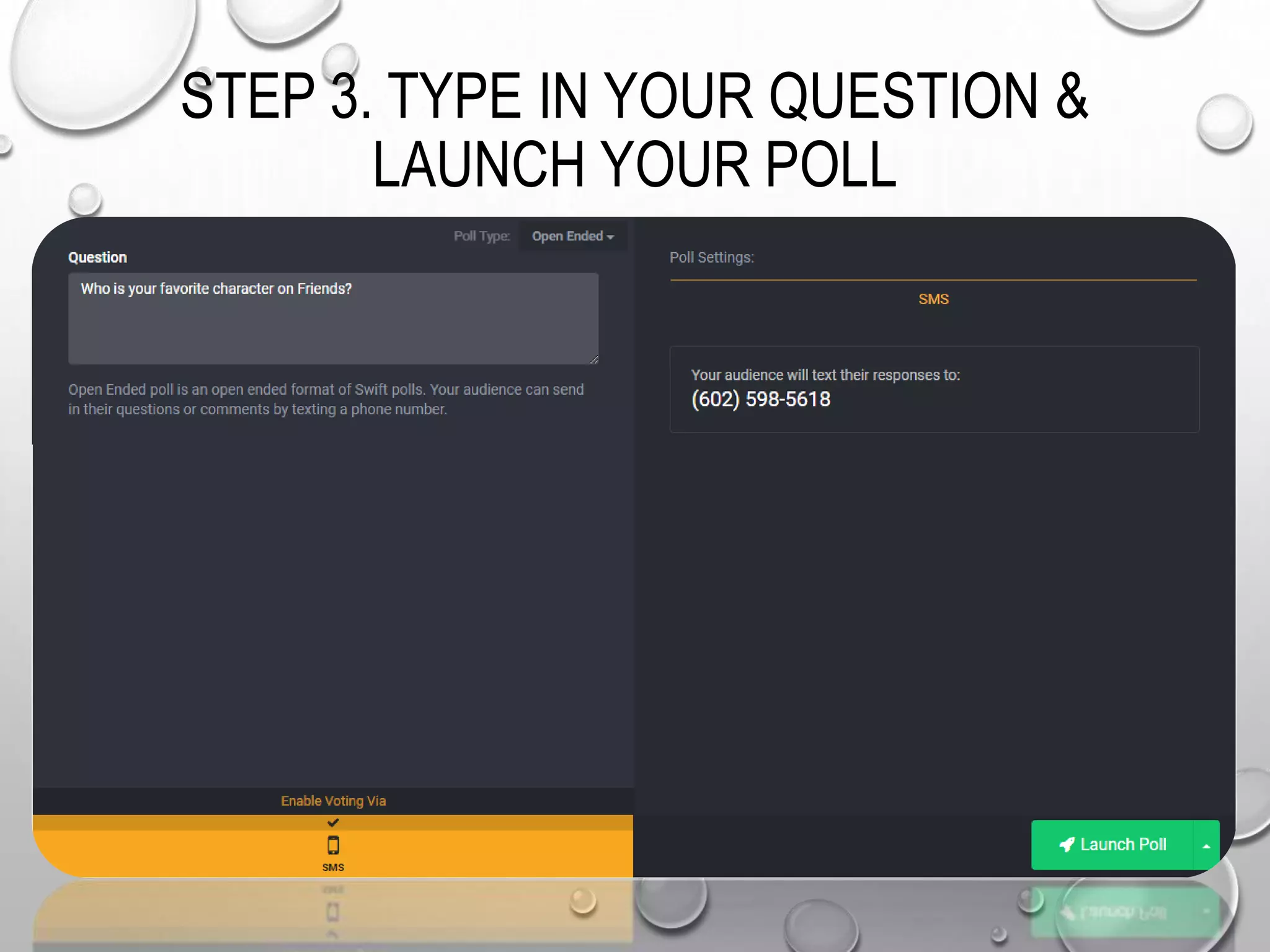 How to create open-ended questions with Swift Polling? | PPTX