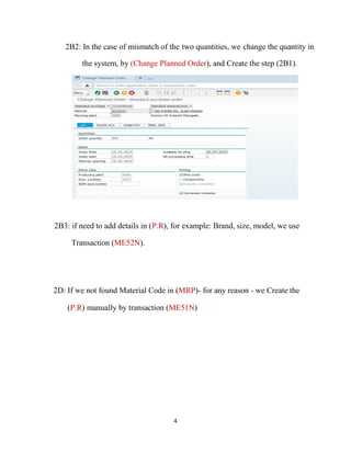 How to use (MRP) in SAP mm | PDF