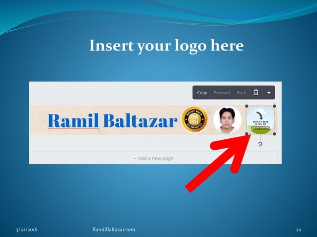 How to create paypal header and logo using canva | PPT