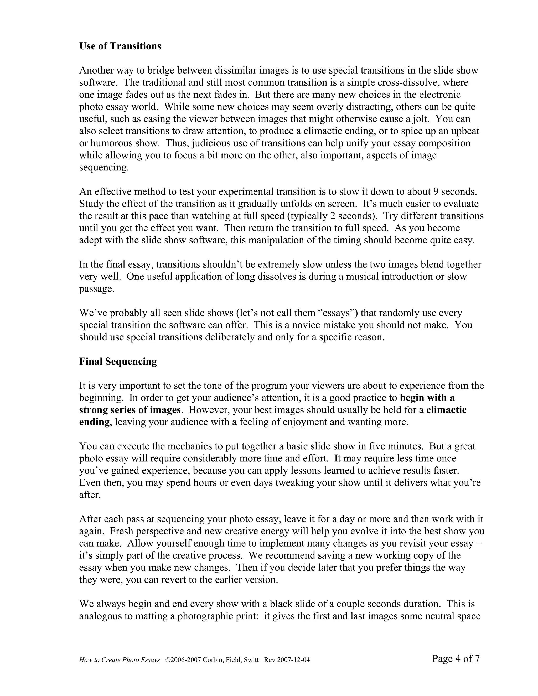 How tocreatephotoessays | PDF