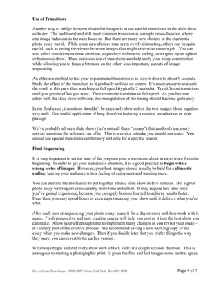 How tocreatephotoessays | PDF | Desktop Publishing | Computer Software and Applications
