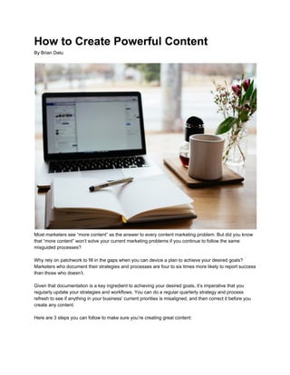 How to create powerful content | PDF
