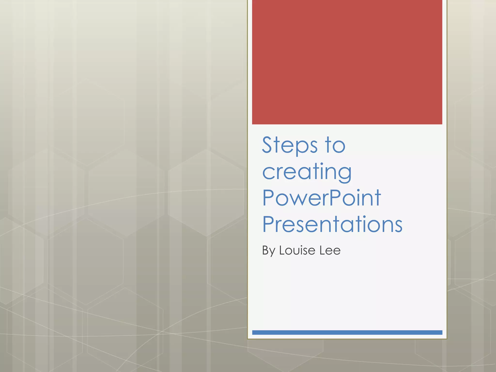 How to create power point presentations ap level 2 | PPT