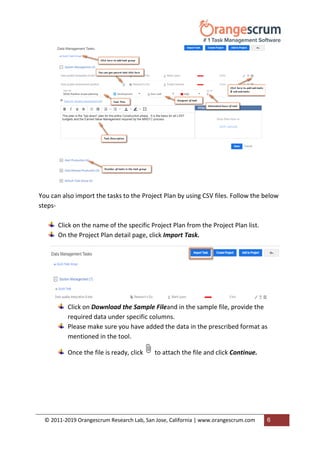 How to create project plans in orangescrum | PDF
