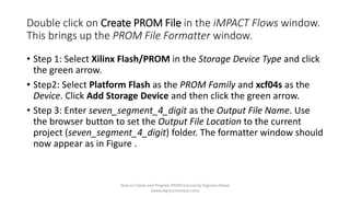 How to Create and Program Flash PROM XCf04s on Spartan 3E | PDF