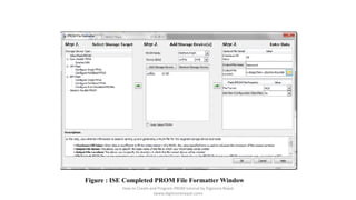 How to Create and Program Flash PROM XCf04s on Spartan 3E | PDF