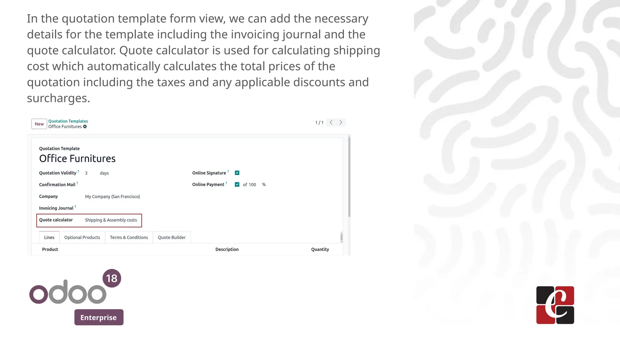 How to Create Quotation Templates Sequence in Odoo 18 Sales | PPTX