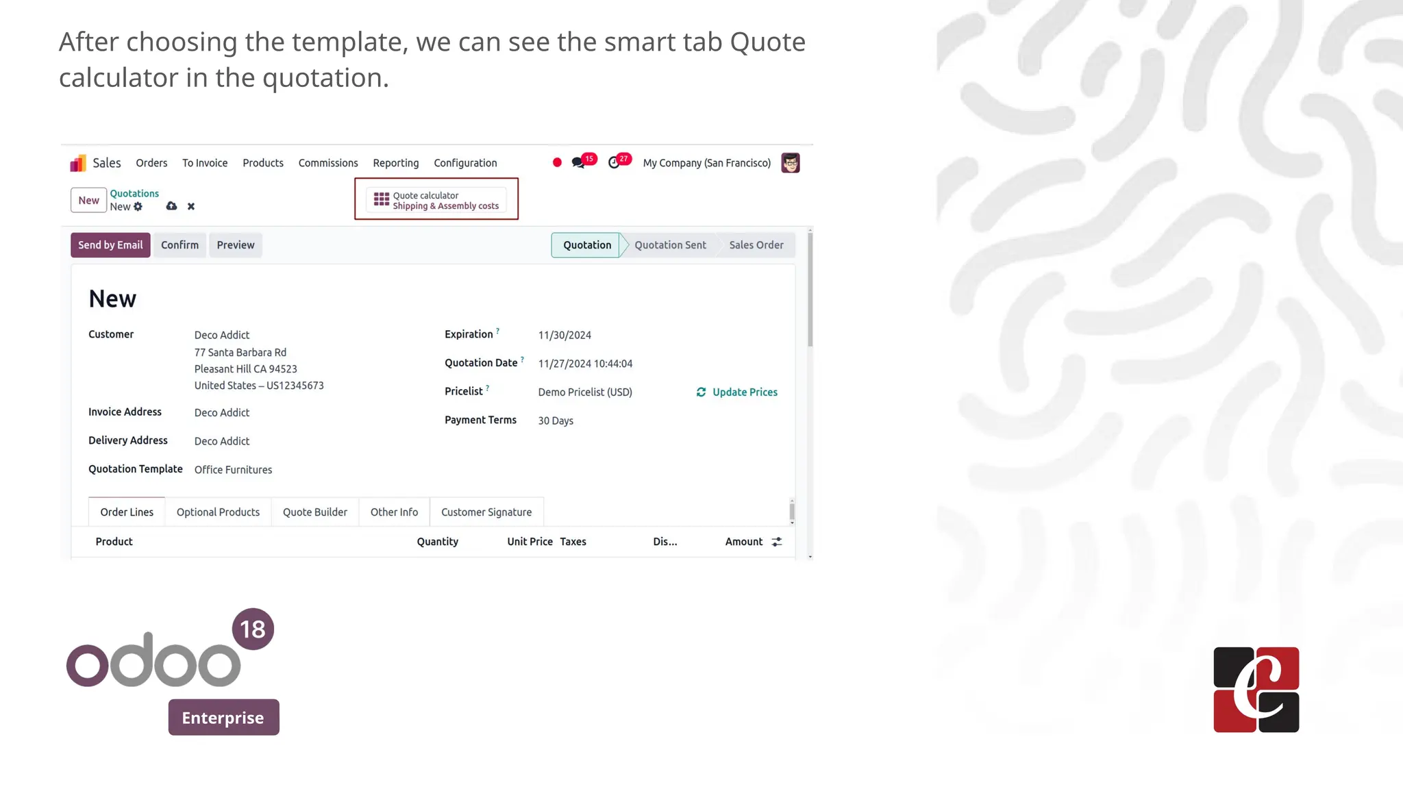 How to Create Quotation Templates Sequence in Odoo 18 Sales | PPTX