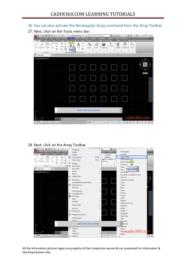 How To Create Rectangular Array Using Autocad Rectangular Array Comma