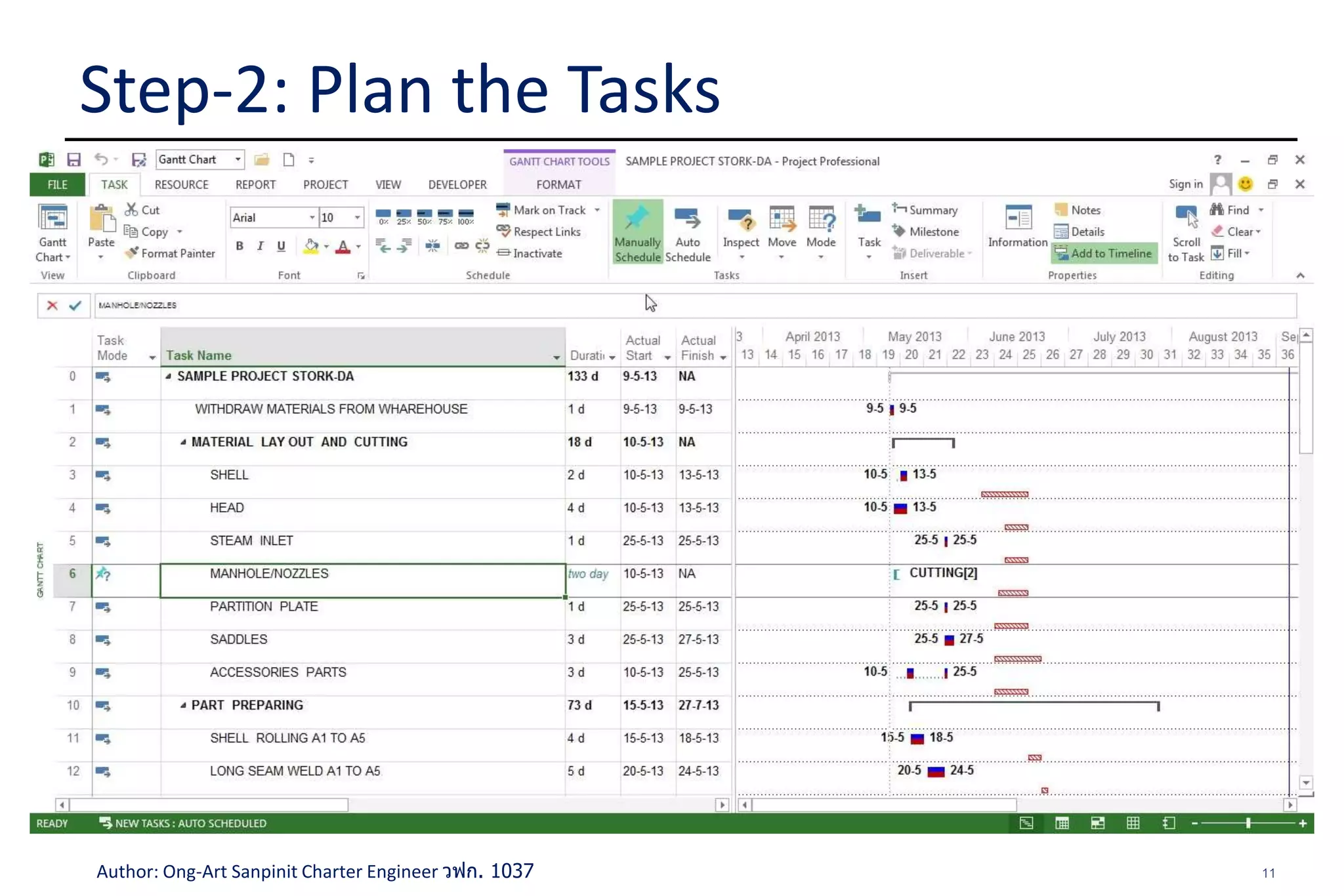 How to Create S Curve by MS Project 2013 | PPSX