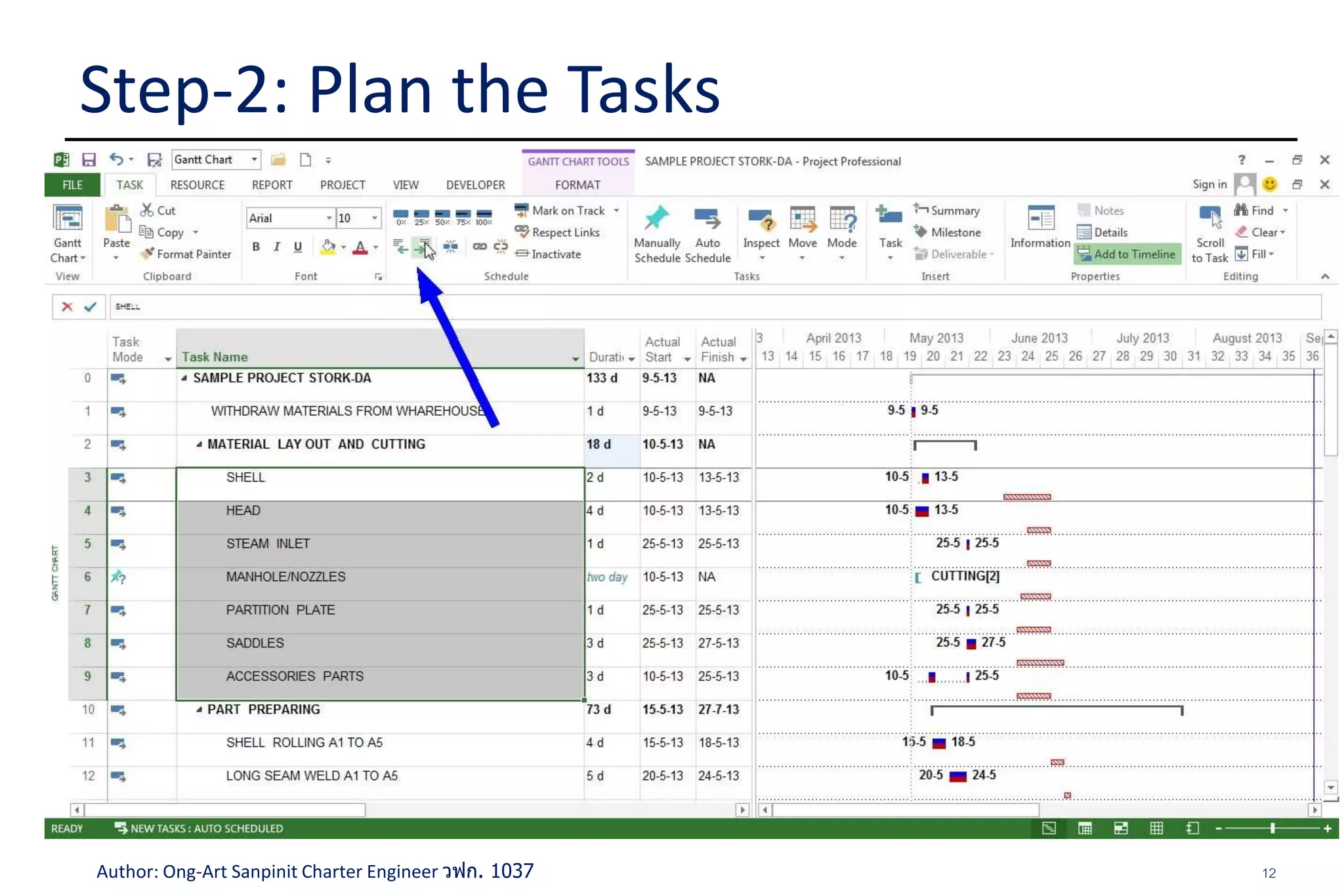 How to Create S Curve by MS Project 2013 | PPSX