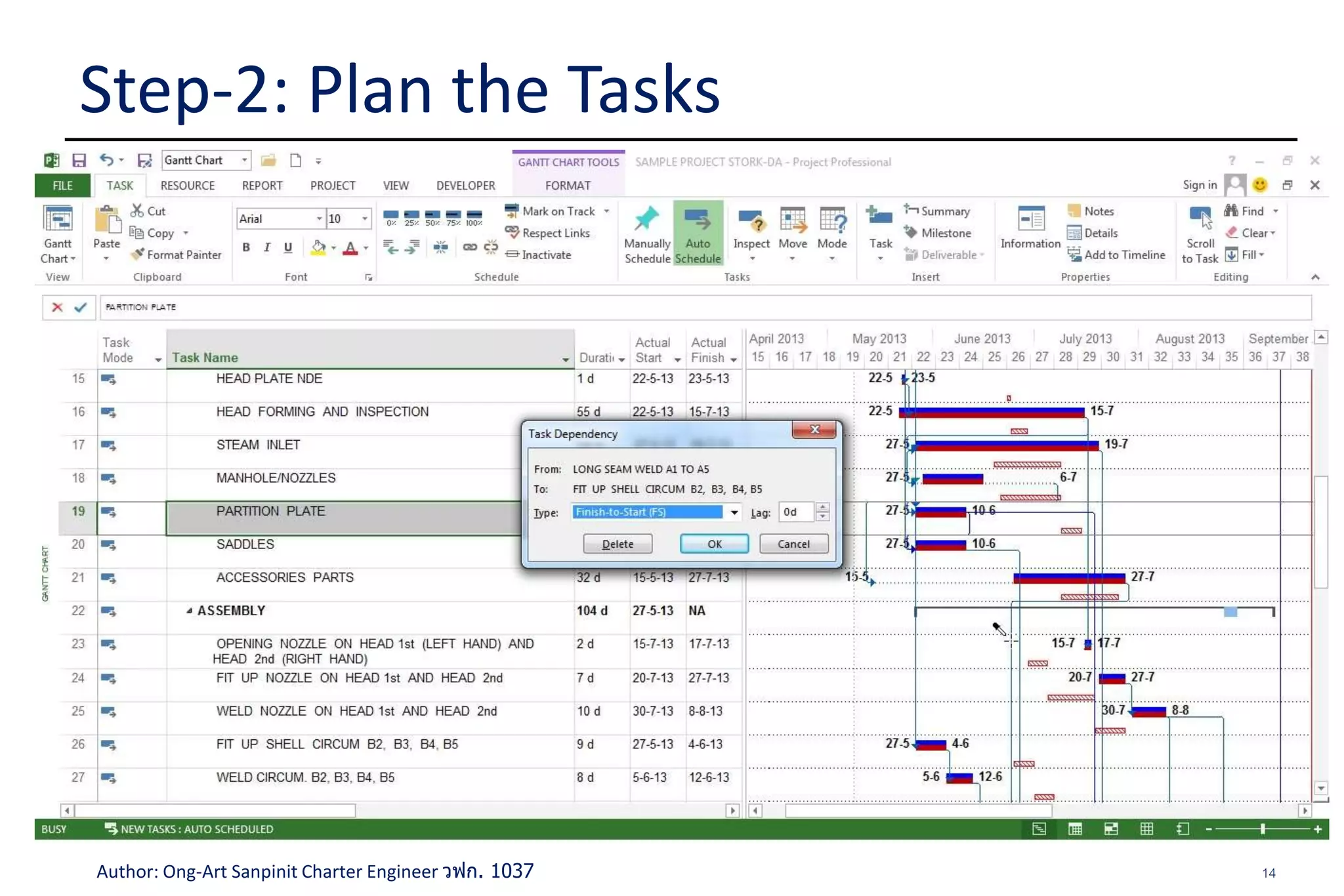 How to Create S Curve by MS Project 2013 | PPSX
