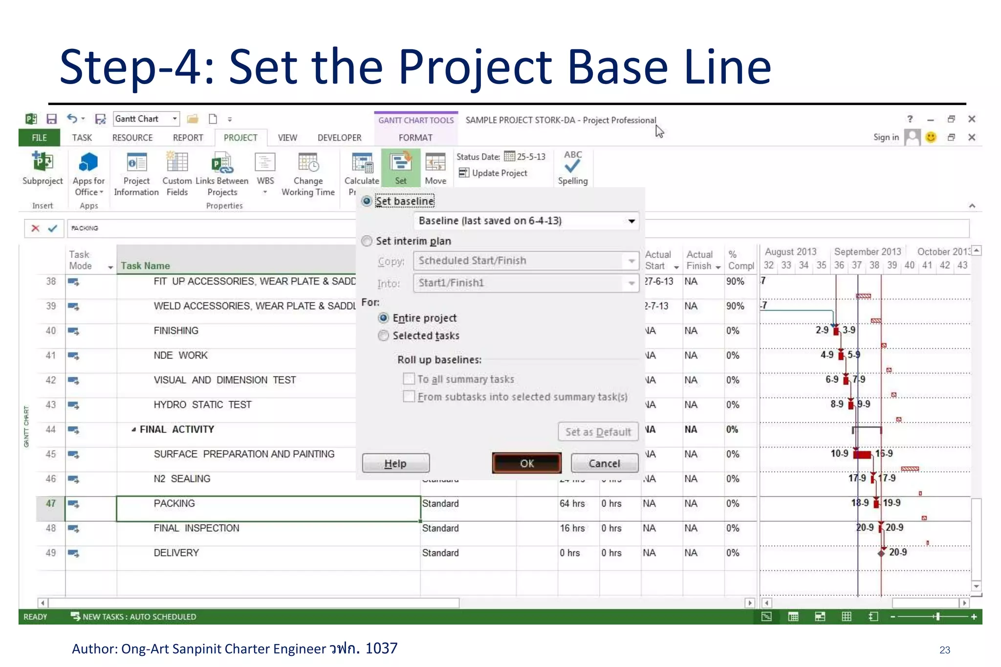 How to Create S Curve by MS Project 2013 | PPSX