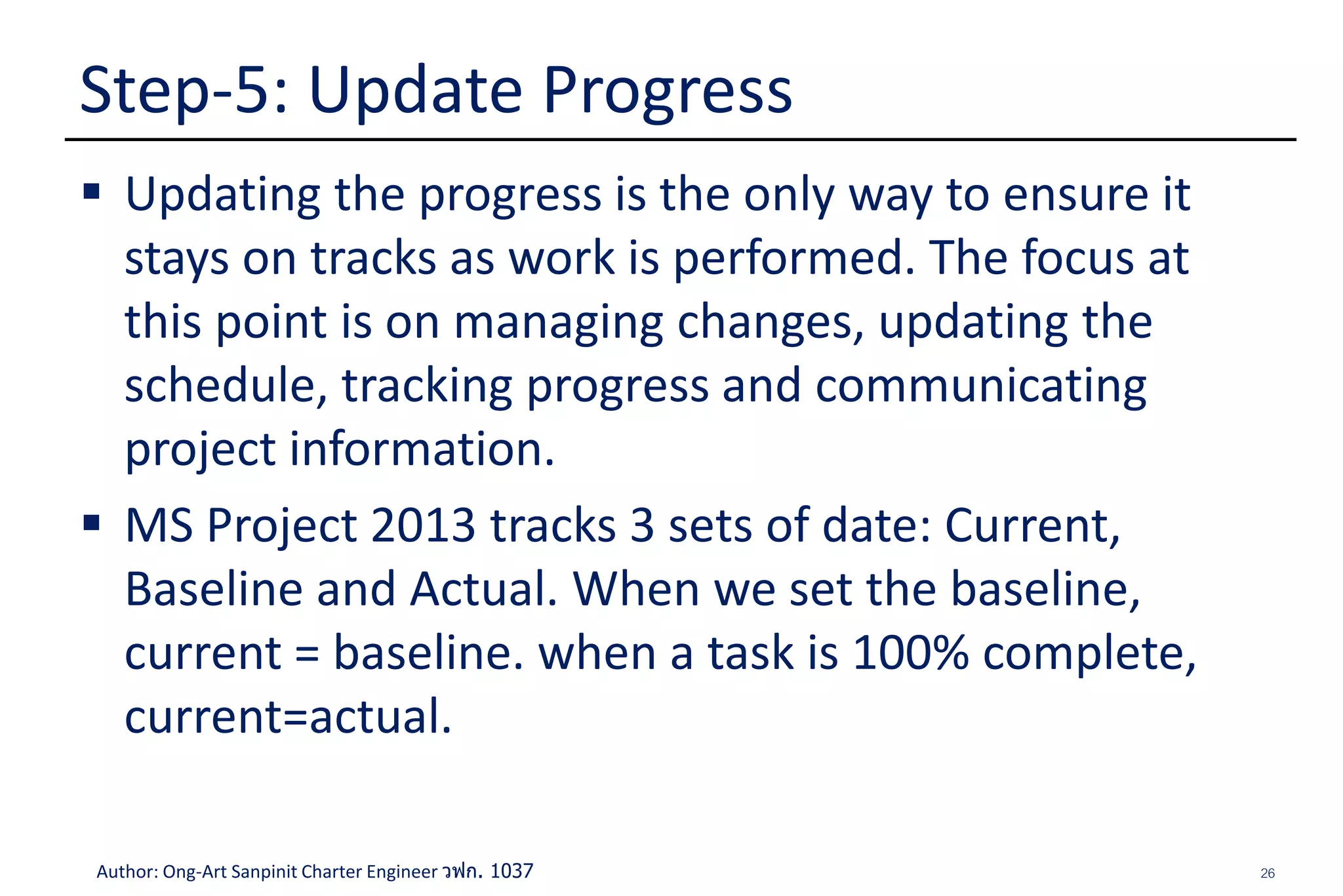 How to Create S Curve by MS Project 2013 | PPSX