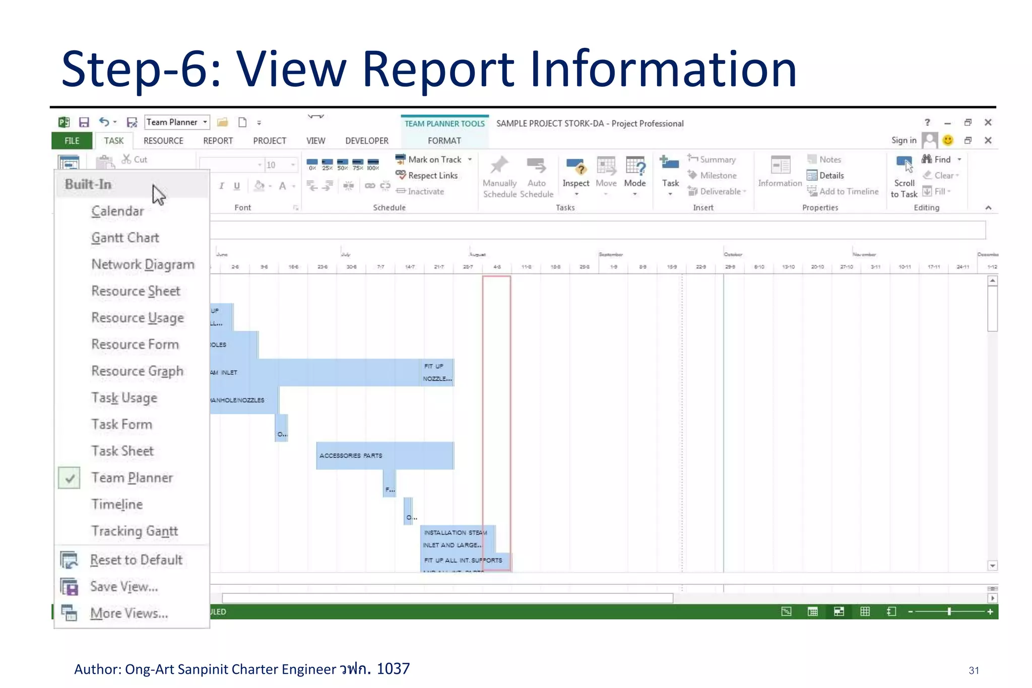 How to Create S Curve by MS Project 2013 | PPSX